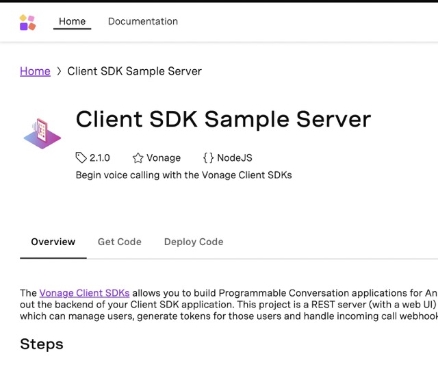 Voice App to App Calling Guide | Vonage API Documentation